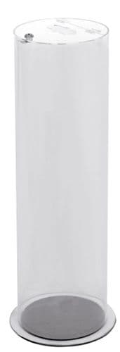 Acrylic Lockable Recycling Tube Bin 37 Litre - binsexpress.co.uk